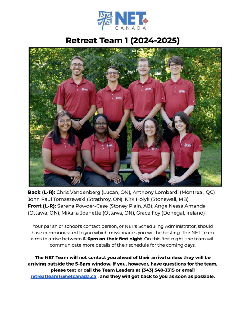 NET Retreat Resources - Net Canada